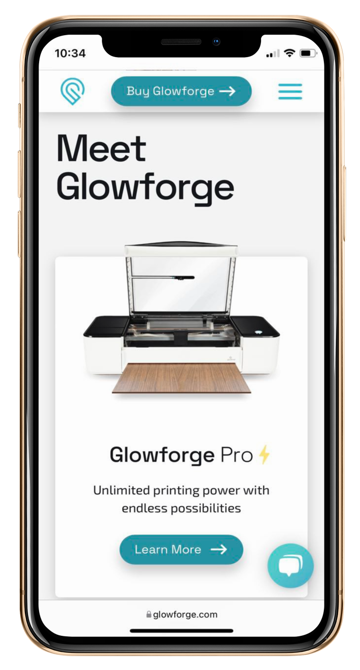 Cross-platform e-commerce app development for Glowforge