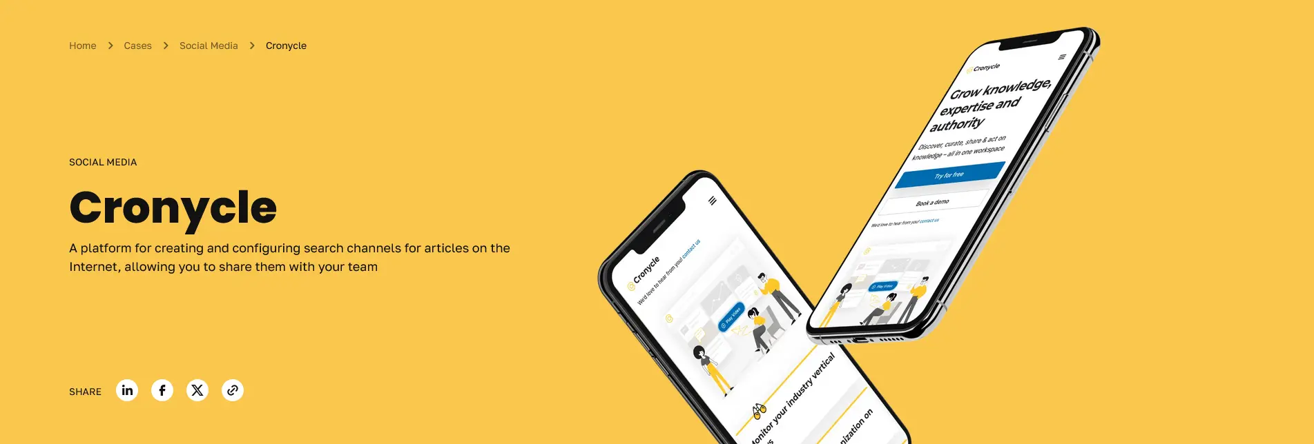 Cronycle: a cross-platform app for easy sharing internet articles