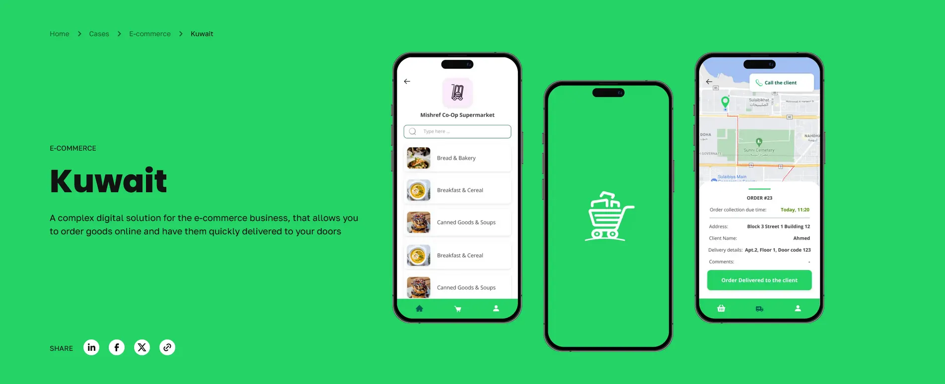 Kuwait E-commerce is a grocery ordering and delivery app