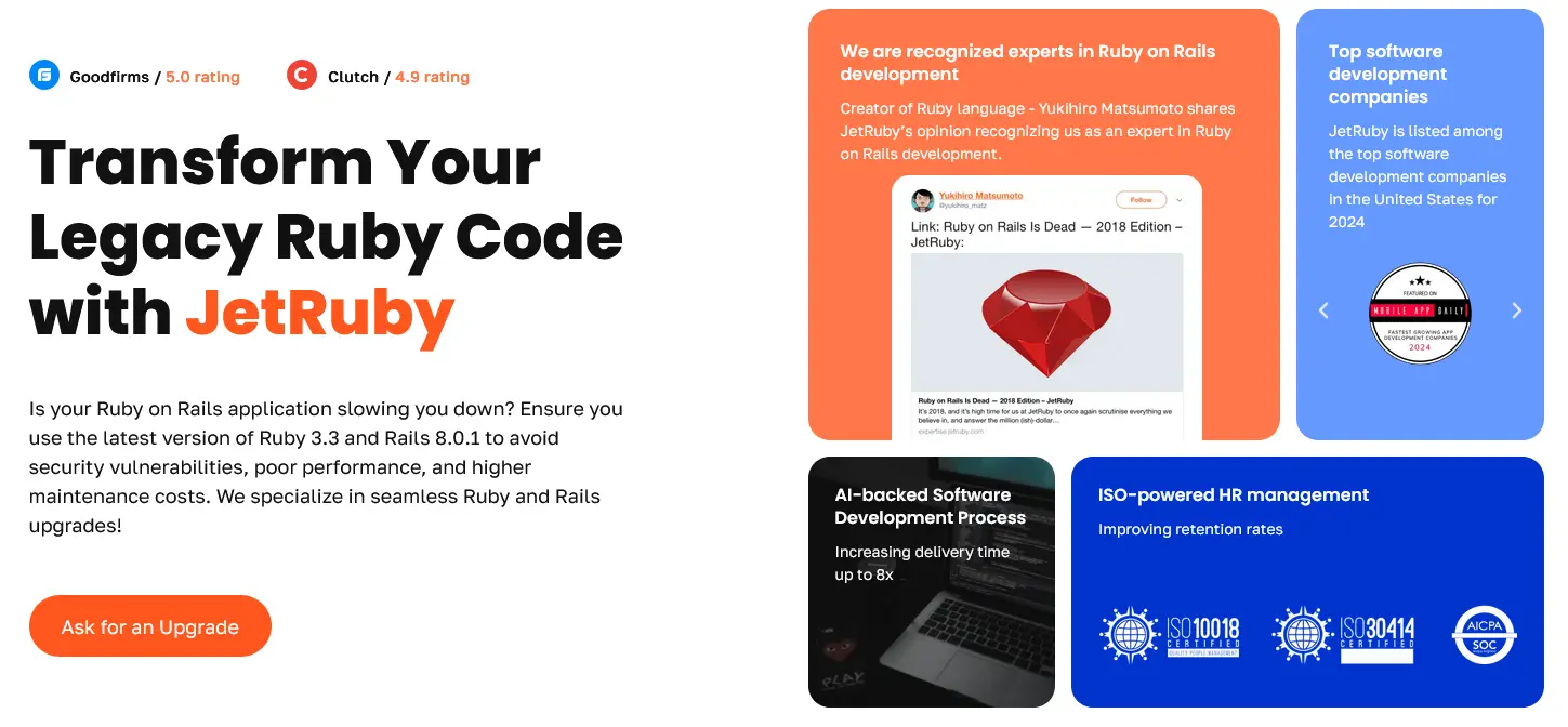 Ruby on Rails Upgrade Service | Seamless Transition to the Latest Ruby ...